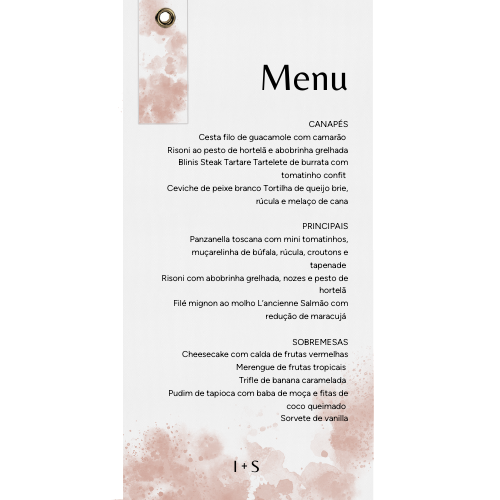 Menu Lado Único Isabela – Ponto e Papel